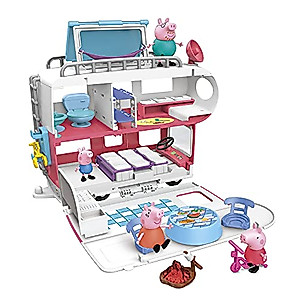 Peppa Pig Peppa’s Adventures Peppa’s Family Motorhome Preschool Toy, Vehicle to RV Playset, Plays Sounds and Music, Ages 3 and up