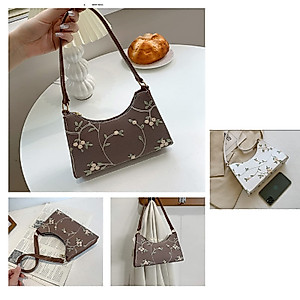 Shoulder Bag For Women Dating Travel Party Shopping Elegant And Cute Embroidery Pattern Clutch Purses Ladies Small