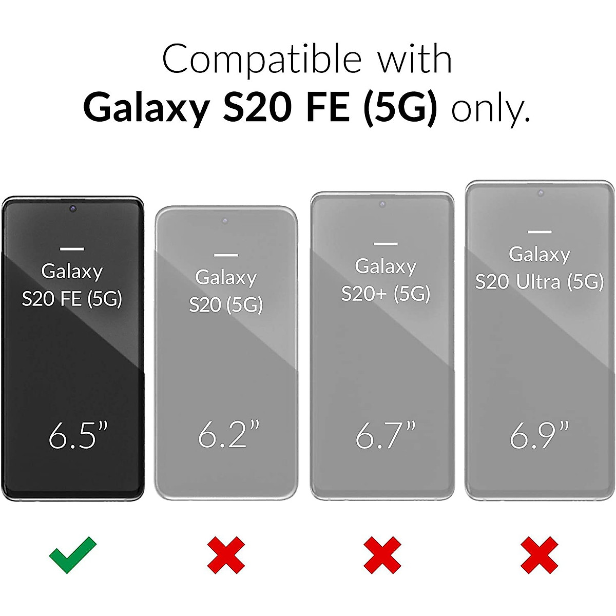 YmhxcY for Galaxy S20 FE Case, Explosion-Proof Film[2 Pack] and Camera Lens Screen Protective Film[2 Pack], 3-in-1 Shockproof Heavy Protection Cover for Galaxy S20 FE 6.5"-Wine Red and Rose Pink