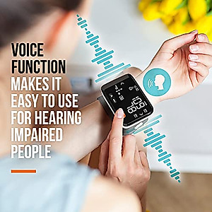 medse USA Blood Pressure Machine Wrist BP Monitor with Irregular Heartbeat Indicator, Automatic, Precision Accuracy, Large LCD Display, Voice Active, Multi-User Memory Heart Rate Cuffs