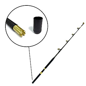 EatMyTackle Roller Guide Saltwater Fishing Rod | Blue Marlin Tournament Edition (60-80lb)