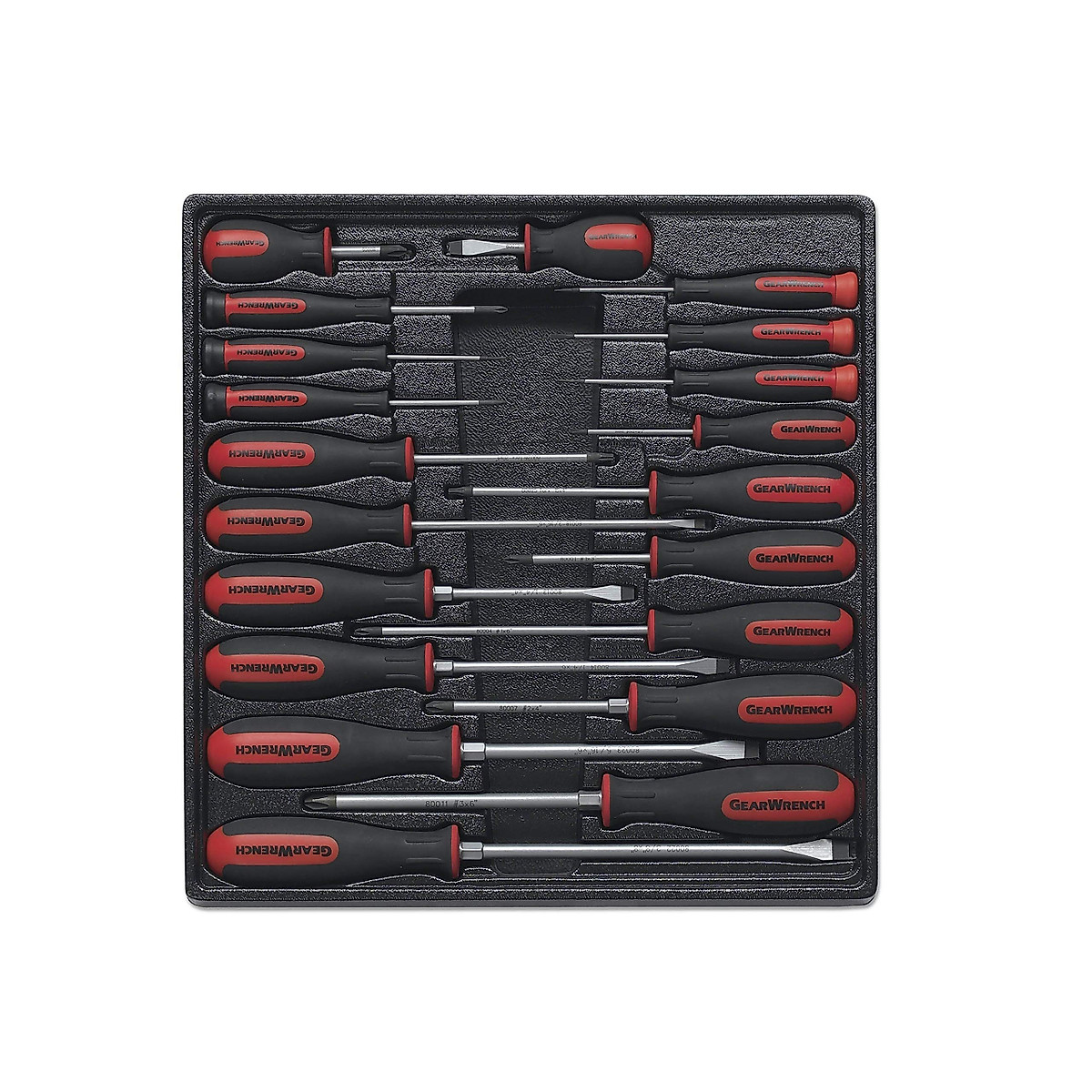 GEARWRENCH 20 Pc. Phillips/Slotted/Torx Screwdriver Set, Dual Material Handles - 80066