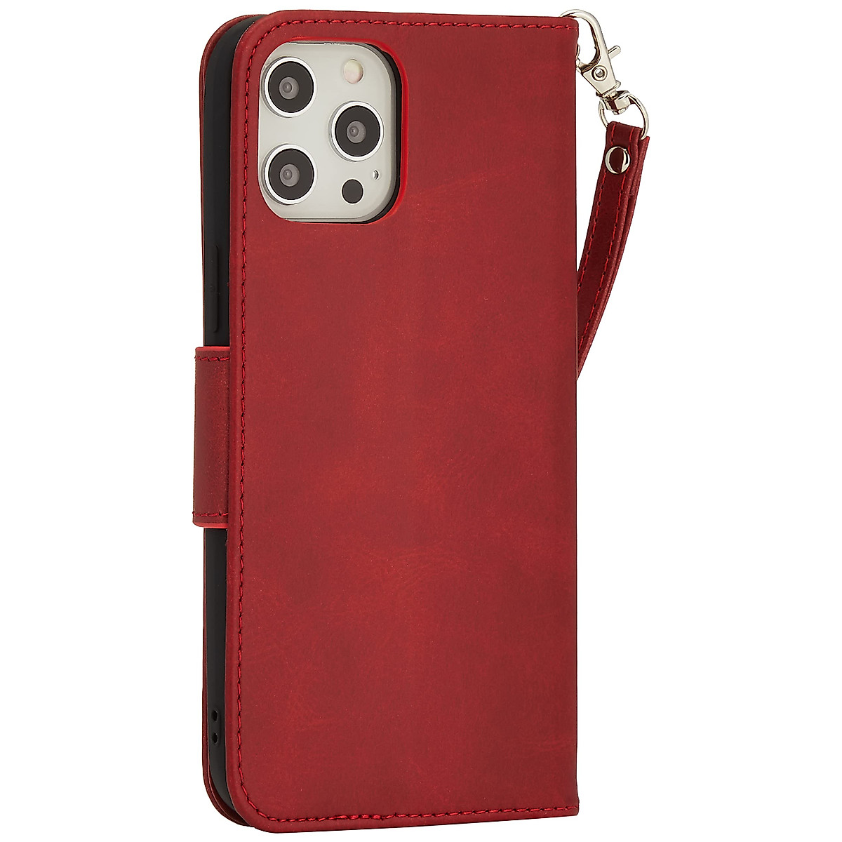 GLOW Co., Ltd. iPhone 12 Pro Max Notebook Type Case with Strap, Red, Tempered Glass & Stylus Pen 407-2-02