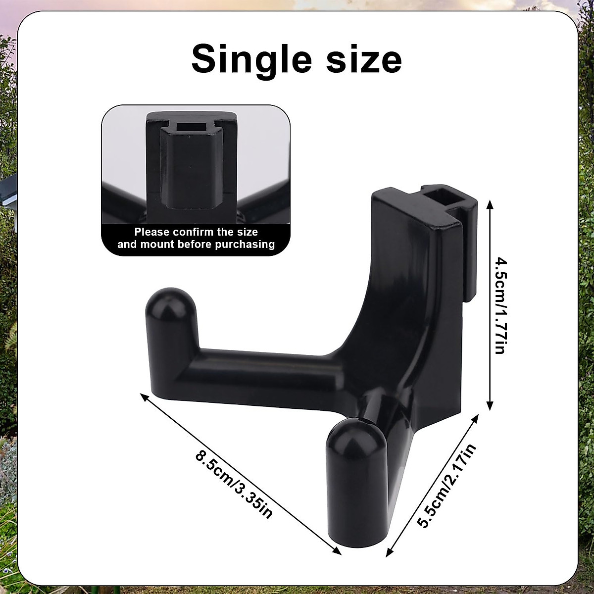 PEUTIER 10pcs Tool Hooks Compatible with Lifetime Shed, ABS Plastic Garage Organization Tools Garden Tool Hooks Shed Organization Accessories (Black)