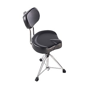 Boltd Drum Throne Made in Taiwan Adjustable Motorcycle Style with Large Backrest Seat Comfortable Drum Set Percussion Stool
