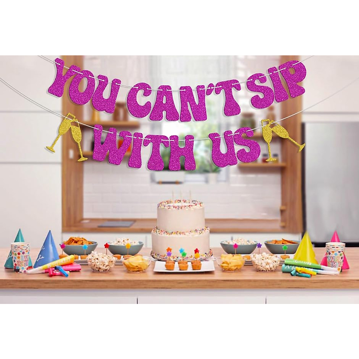 You Can't Sip With Us Banner, Mean Girl Party Decorations, Girls Night Decorations, Mean Girl Birthday Bachelorette Wedding Bridal Shower Party Decor Supplies Rose Red