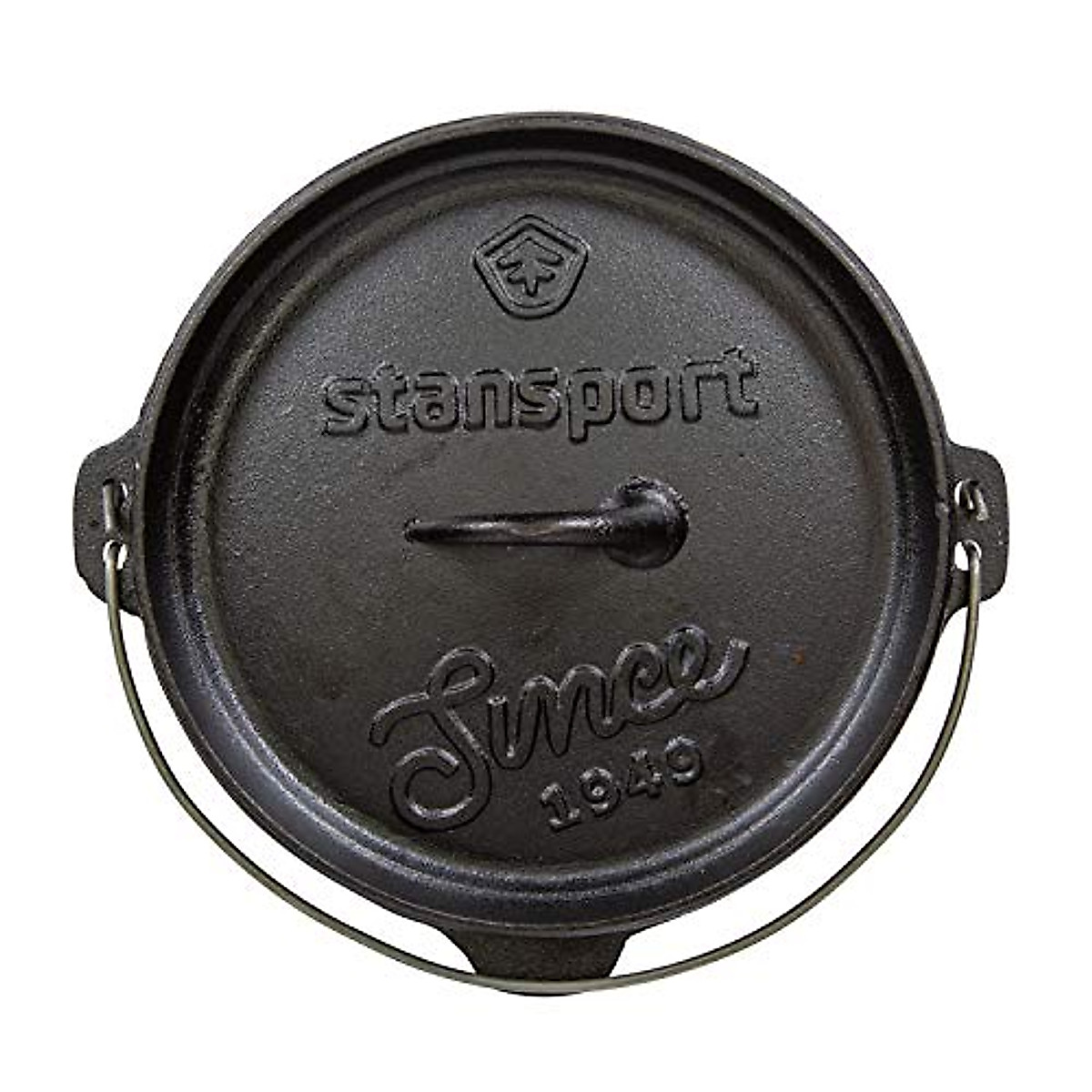 Stansport 16023 Pre-Seasoned Cast Iron Dutch Oven - 4 Qt - Without Legs