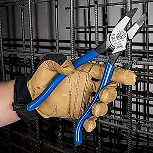Klein Tools D2000-9ST Pliers, Side Cutters are Heavy-Duty 9-Inch Ironworker Pliers for Rebar, ACSR, Screws, Nails and Most Hardened Wire