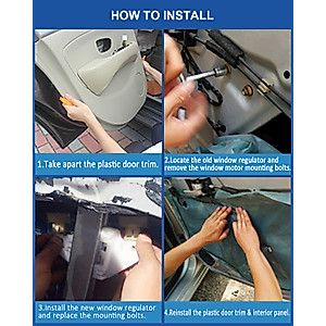 Obaee 748-568 Rear Right Passenger Side Power Window Lift Regulator and Motor Assembly Compatible with Jeep Liberty KJ KK 2002-2006, Replace OE 68059646AB