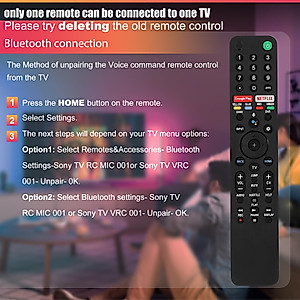 RMF-TX500U for Sony TV Remote Replacement, for All Sony Remote/Sony Bravia TV Voice Remote, RMF-TX500U for Sony Remote Control for Smart TV XBR/KD/XR Series X800H X950G A8H Etc, 1 Year Full Warranty