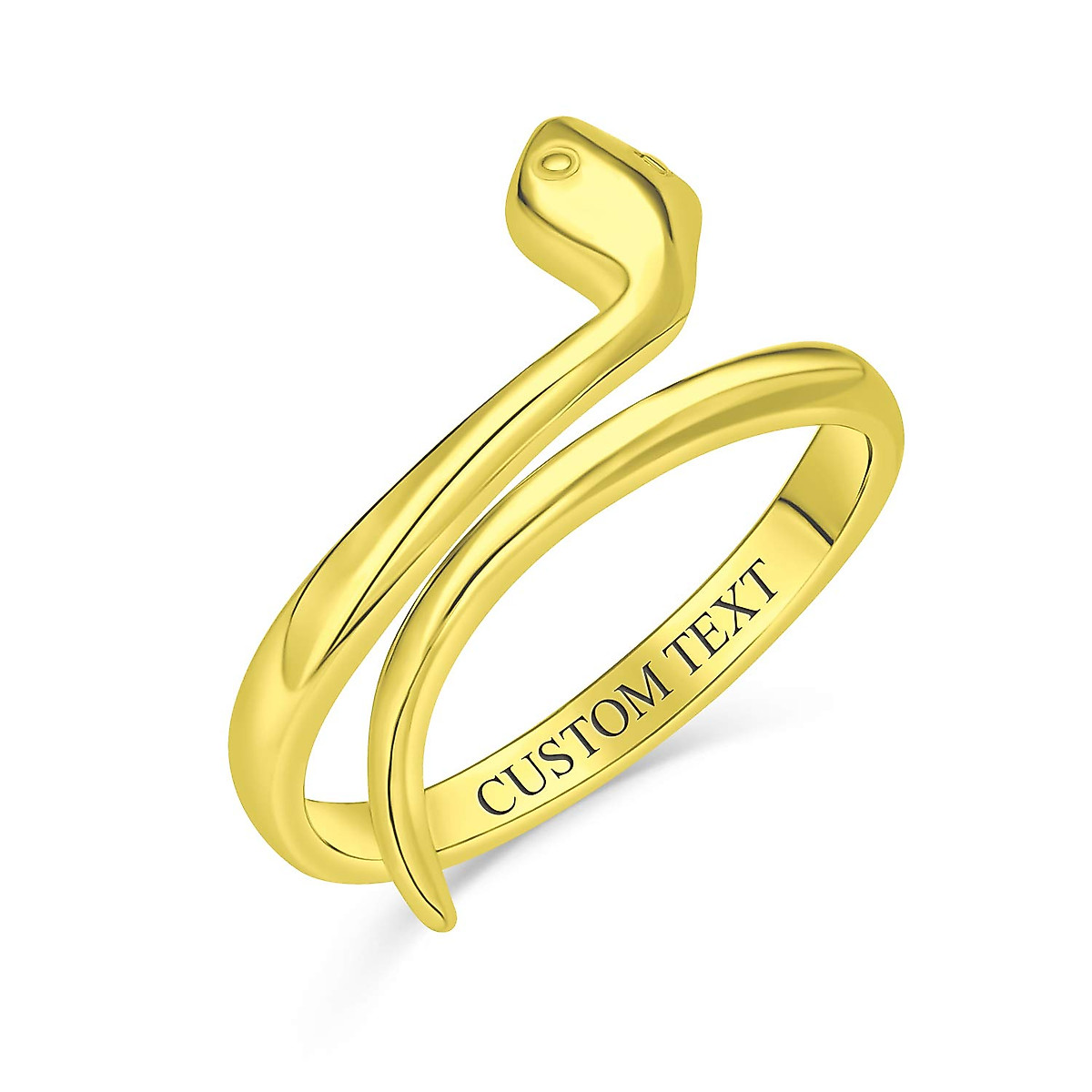 Bling Jewelry Minimalist Delicate Midi Knuckle Thin 1MM Band Stackable Bypass Wrap Snake Serpent Ring For Teen 14K Gold Plated .925 Sterling Silver