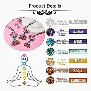 CrystalTears Chakra Stones Healing Crystal Moon Hanging Ornament Handmade 7Chakra Tree of life Wall Ornament Feng Shui Crystal Window Car Ornament for Meditation Home Office Christmas Decor Gift