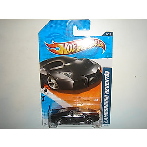 Power Racers Hot Wheels Lamborghini Reventon Black Nightburnerz 2011 118/244 die-cast