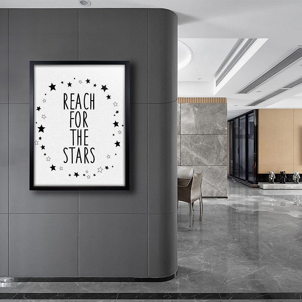 Lavezee 24x36 Black Poster Picture Frames Set, Made to Display 24 by 36 Inch Photo Prints Frame for Wall Decor