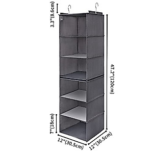 GRANNY SAYS Bundle of 2-Pack Hanging Clothing Organizer & 1-Pack Hanging Storage Shelves