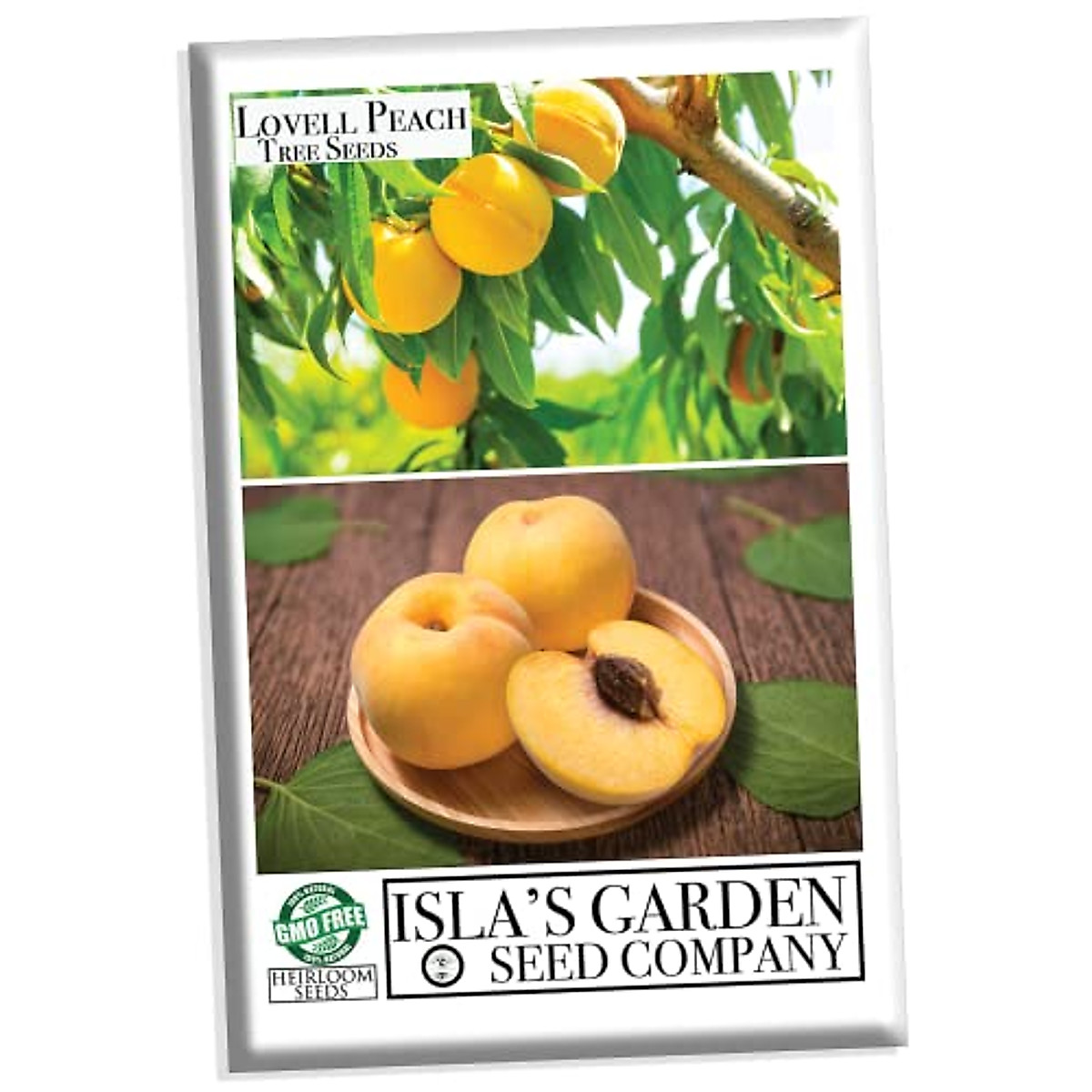 Lovell Peach Tree Seeds for Planting, (Prunus persica), 2 Heirloom Seeds Per Packet, (Isla's Garden Seeds), Non GMO Seeds, Great Home Garden Gift