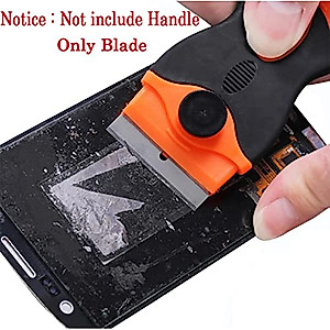 80 PCS Razor Blades, Stainless Steel Single Edge Razor Blade for Standard Scraper Tool, Heavy Duty Scraper Blades Replacement and Box Cutters