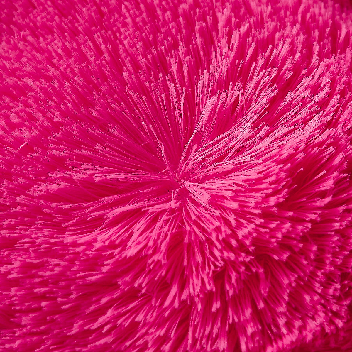 Uhamho Luxury Fluffy 1PC Solid Duvet Cover Faux Fur Plush Shaggy Quilt Cover Velvet Bedspread Zipper Closure, No Pillow Sham, No Comforter (Hot Pink, Queen)