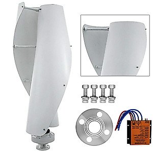 DNYSYSJ Vertical Wind Turbine Generator Kit, 400W 2 Blade Helix Maglev Vertical Axis Wind Turbine Power Generator Windmill with Charge Controller for Home Industrial Energy