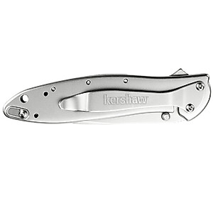 Kershaw Leek Composite Blade Folding Pocketknife, 3" D2 Steel and 14C28N Stainless Steel Blade, Assisted Opening Folding EDC