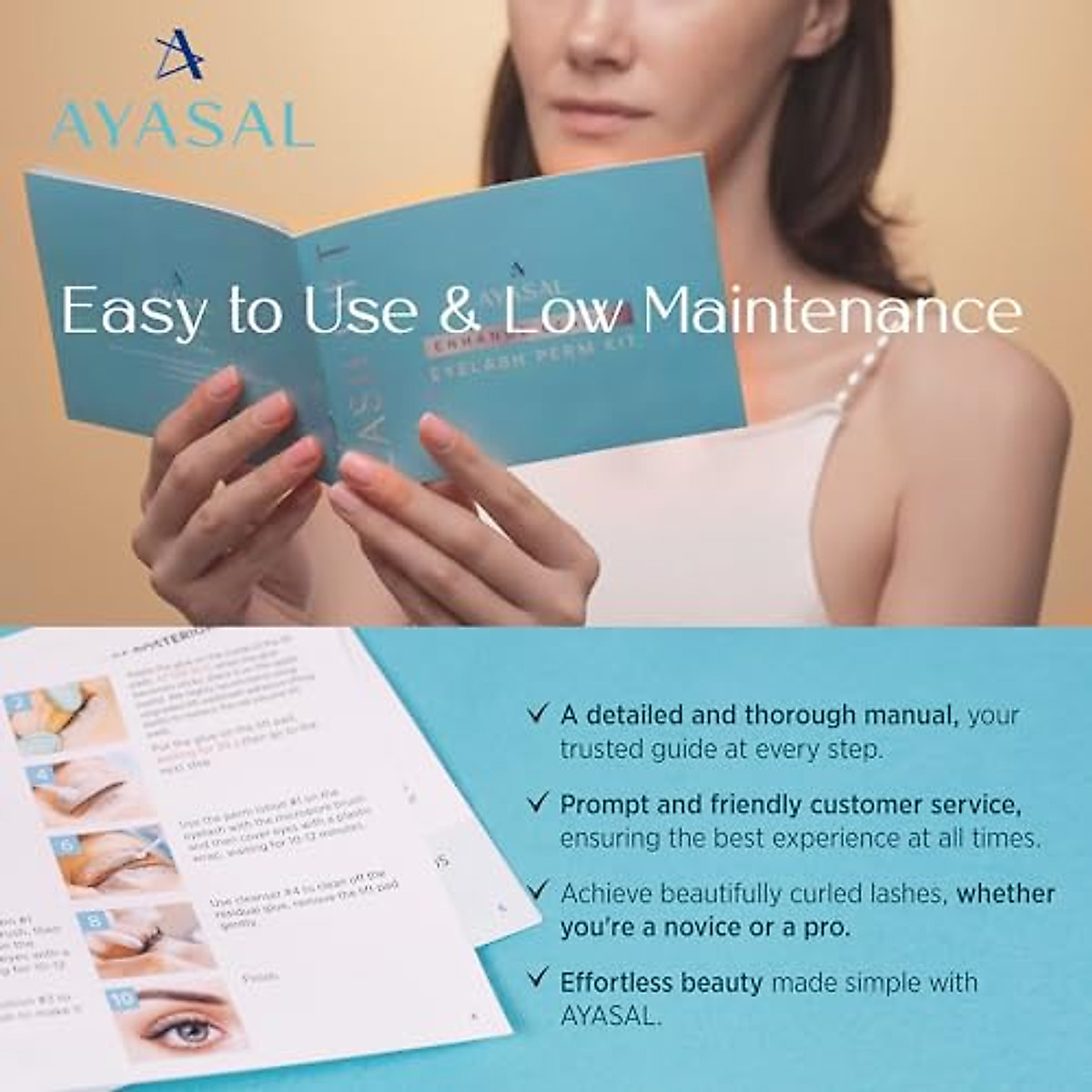 AYASAL Lash Lift Kit: Eyelash Lift Kit - With Detailed Instruction Eyelash Perm Kit - Easy for Beginner and Professional Lash Perm Kit - Achieve Salon-Quality Lashes Lift with Safe and Effective Resul