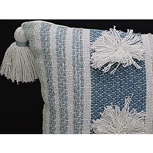 Chicos Home 14"x20" Accent Pillow with Large Poms and Corner Tassles