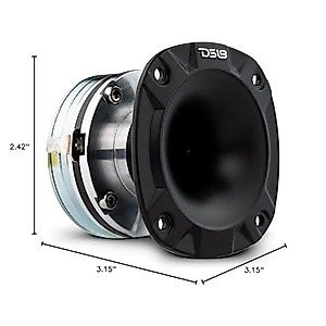 DS18 PRO-DRNSC1.5DK 1" Throat Neodymium Driver with 1.5" Composite Polyamide Voice Coil with Horn. Extremely Loud - PRO Tweeters are The Best in The Pro Audio and Voceteo Market - 1 Speaker