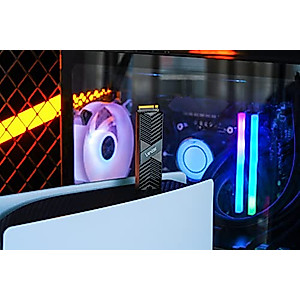 Lexar Professional 2TB NM800 PRO with Heatsink M.2 2280 PCIe Gen4x4 NVMe SSD, Read Speeds Up to 7500MB/s, for Gamers and Creators (LNM800P002T-RN8NG) Solid State Drive