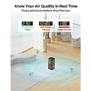Welov P200S Air Purifiers for Home Large Room with An Extra H13 True HEPA Filter Bundle