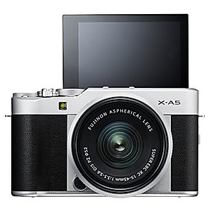 Fujifilm X-A5 Mirrorless Digital Camera w/XC15-45mmF3.5-5.6 OIS PZ Lens - Silver