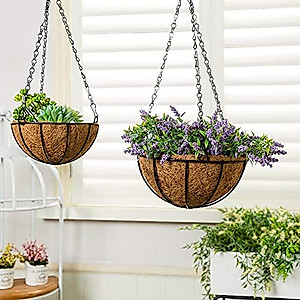 HHTHH 4pcs 18 inch Black Hanging Basket Chain with Hooks Flower Plant Pot Replacement Chain Hanger for Bird Feeders,Planters,Lanterns and Ornaments