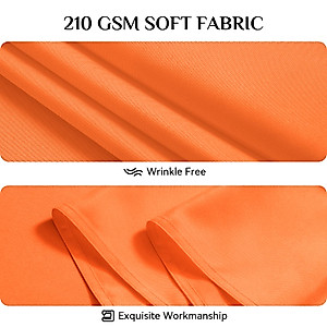 Softalker Rectangle Tablecloth, Waterproof & Stain Resistant Table Cloths Wrinkle Free Fabric Washable 210GSM Polyester Table Cover for Dining/Party/Outdoor - 52 x 70 inch,Orange