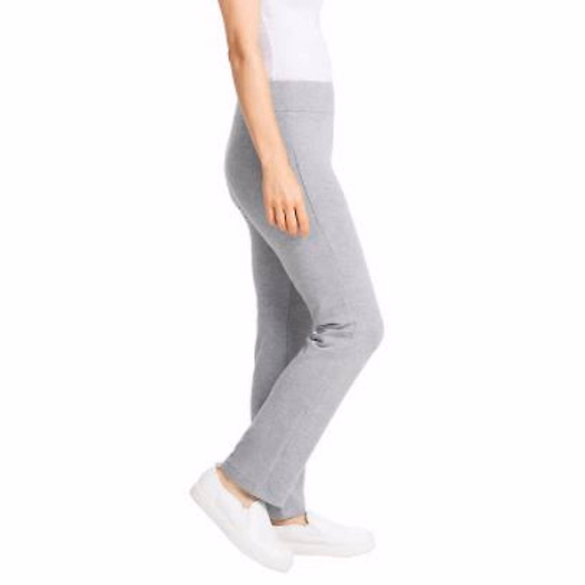 Dalia Ladies’ Pull-On Knit Pant (Heather Grey, X-Large)