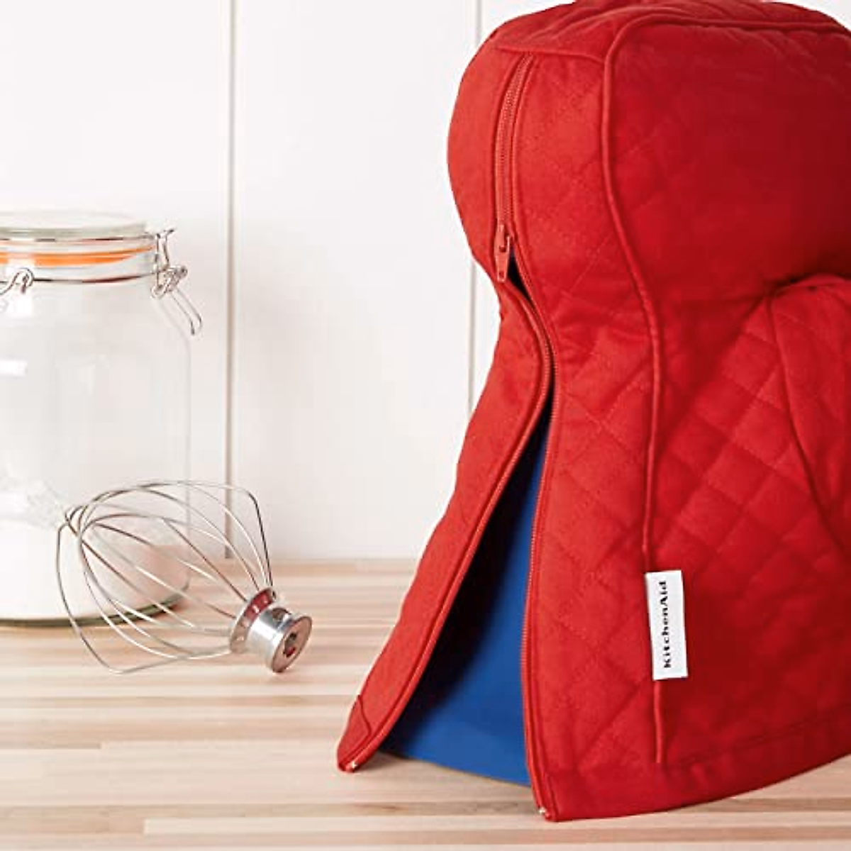 KitchenAid Quilted Fitted Tilt-Head Stand Mixer Cover Single Pack, Passion Red, 14.375"x18"