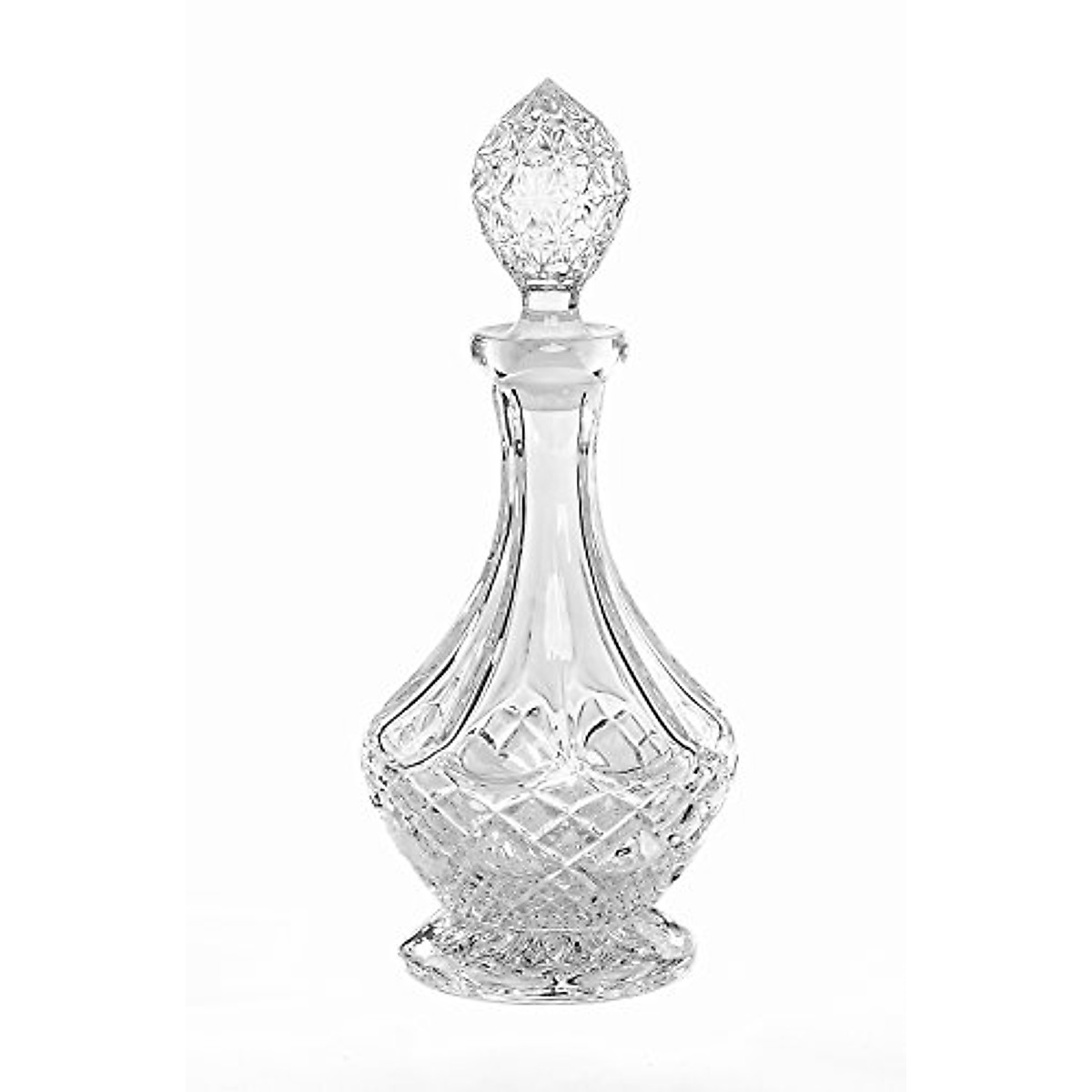 Amlong Crystal Lead-Free Crystal Liquor Decanter with Stopper, Round