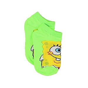 Nickelodeon Spongebob Squarepants Boys Girls Toddler 6 pack Socks (Medium (6-8), Multicolor)