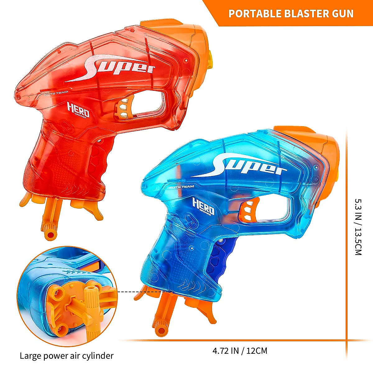 Pandahero 12 Small Gun Set for Nerf Party Supplies and Favors, for Boys' Birthday Bulk Nerf War Party Pack Bundle, Equipped with 12 Mini Pistol Blaster and 40 Foam Darts - for Kids, Teens, Adults