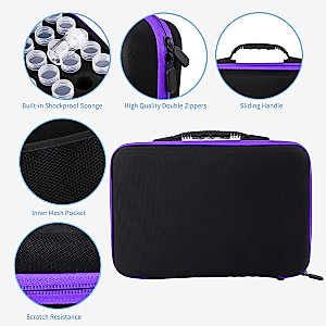 doovide Diamond Painting Storage Containers, 30 Slots Diamond Painting Accessories Shockproof Jars for Jewelry Beads Rings Charms Glitter Rhinestones