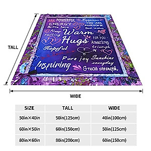 Get Well Soon Gifts for Women Inspirational Gifts for Women Fleece Throw Blanket Super Soft Fleece Flannel Plush Microfiber Blanket for Couch Bed Sofa(50" X 60")