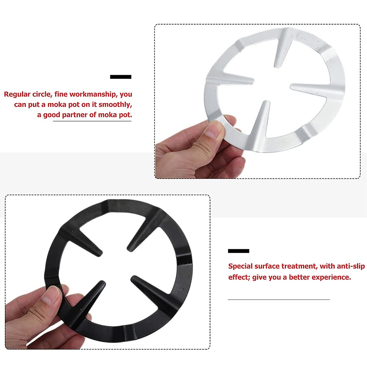 Kichvoe 3pcs Gas Stove Tripod Daily Use Pot Support Iron