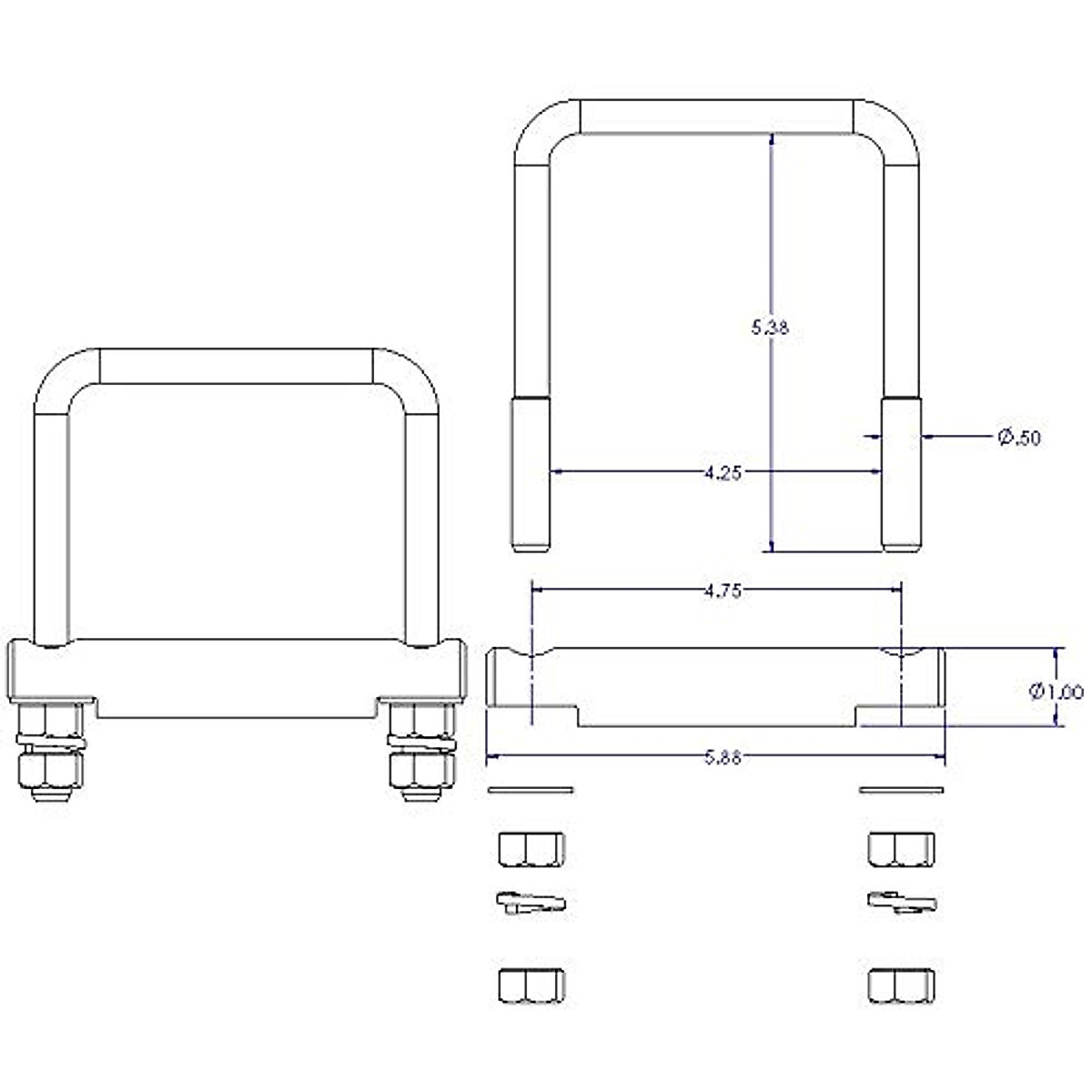 HitchClamp - Cross Clamp 3" Heavy Duty - Made in The USA