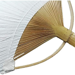 YFEIQI 10 Pcs Lot White Paddle Fan -Decorative Fans - Paper Party Decorative Electric Home Portable Wall Fans Decorative Fans Hand Lace White Japanese Cattail Paper Drawer Desktop Connec (10 Pcs)