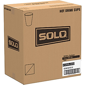 Solo 412WN-2050 12 oz White SSP Paper Hot Cup (Case of 1000)