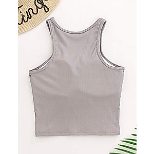 AngiMelo Womens Sports Bra Workout Crop Top Padded Yoga Gym Tank Sleeveless Running Shirts Racerback
