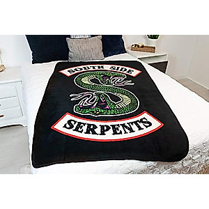 JUST FUNKY Riverdale Southside Serpents Fleece Throw Blanket | Official Riverdale Series Collectible Blanket | Measures 60 x 45 Inches