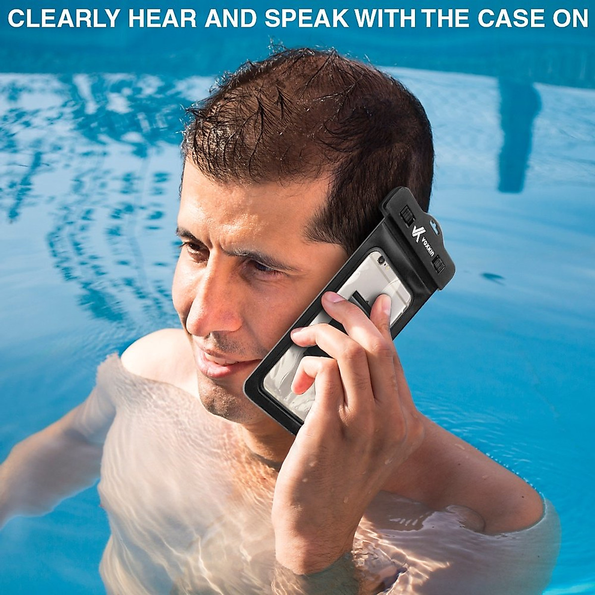 Voxkin Premium Quality Universal Waterproof Case with Armband, Compass, Lanyard - Best Water Proof, Dustproof, Snowproof Pouch Bag for iPhone 12 Pro Max, 12 Mini, S21 Ultra, S20, OnePlus 8, Pixel 5