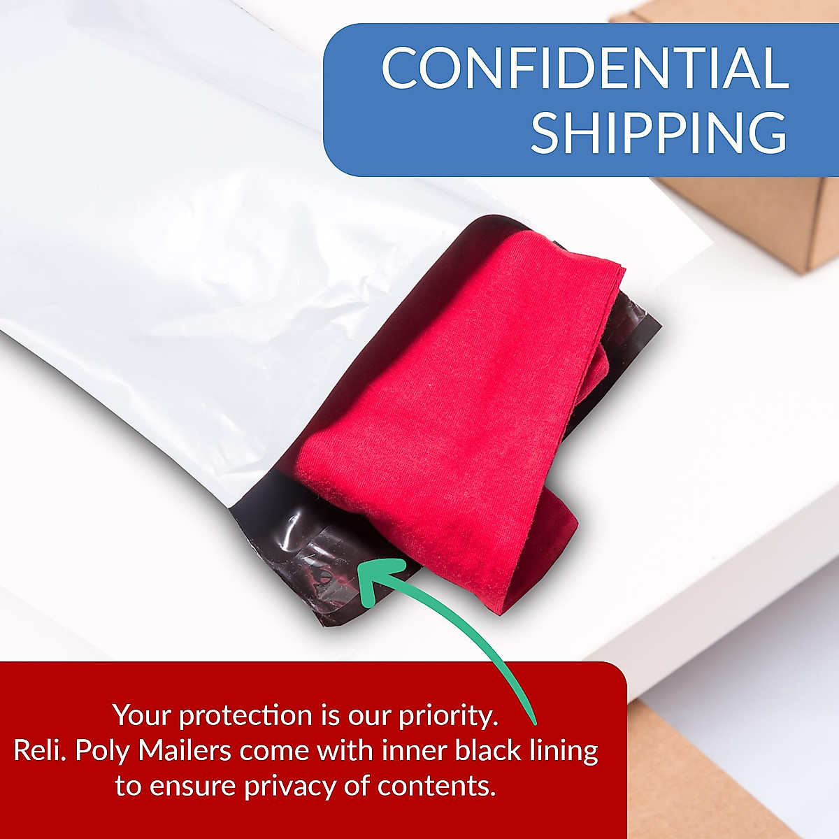 Reli. Poly Mailers 6x9 | 1000 Pcs Bulk | Small Mailing Envelopes/Shipping Bags | White Packaging Bags for Shipping | Non-Padded Poly Mailers | Self Sealing Mailing Bags for Small Items, Bulk (White)