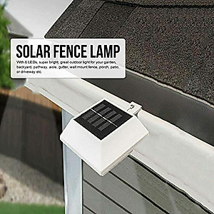 Solar Fence Light, Garden Security Gutter Lamp Solar Powered for Fence Roof Gutter Garden Yard Wall Lamp for Aisle for Home