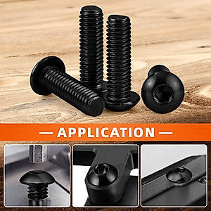 5/16-18 x 1" Button Head Socket Cap Screws, Alloy Steel Grade 10.9, Allen Hex Drive, 12 PCS