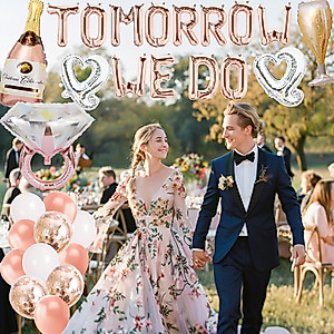 Tomorrow We Do Rehearsal Dinner Decorations, Tomorrow We Do Engagement Bridal Shower Wedding Bachelorette Party Decorations, Rehearsal Party Decorations,Rehearsal Dinner Brunch Sign Balloons Rose Gold